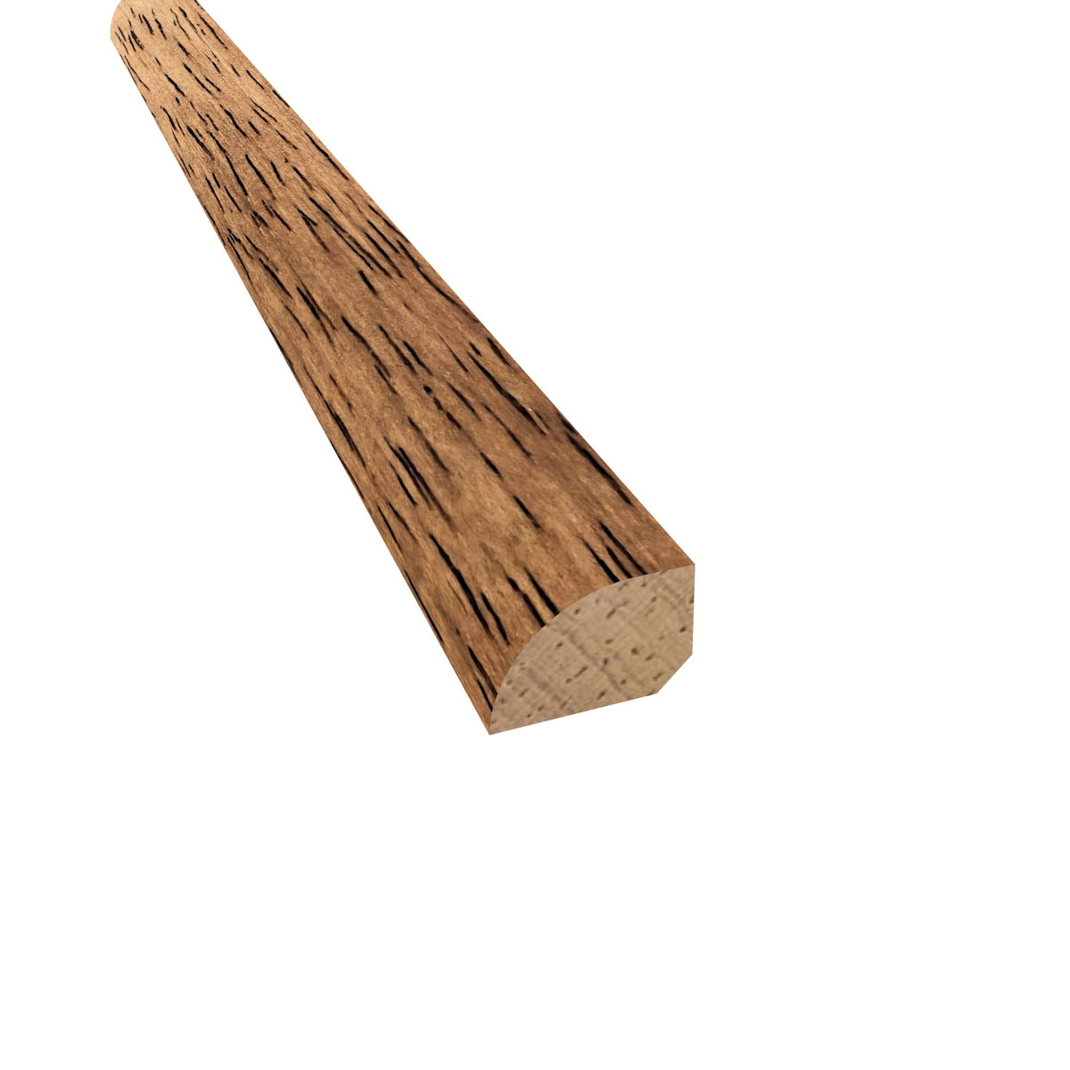 Prefinished Golden Hevea Hardwood 1/2 in. Thick x 0.75 in. Wide x 78 i ...